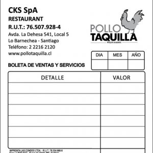 BOLETA DE VENTA - Imprenta Las Condes